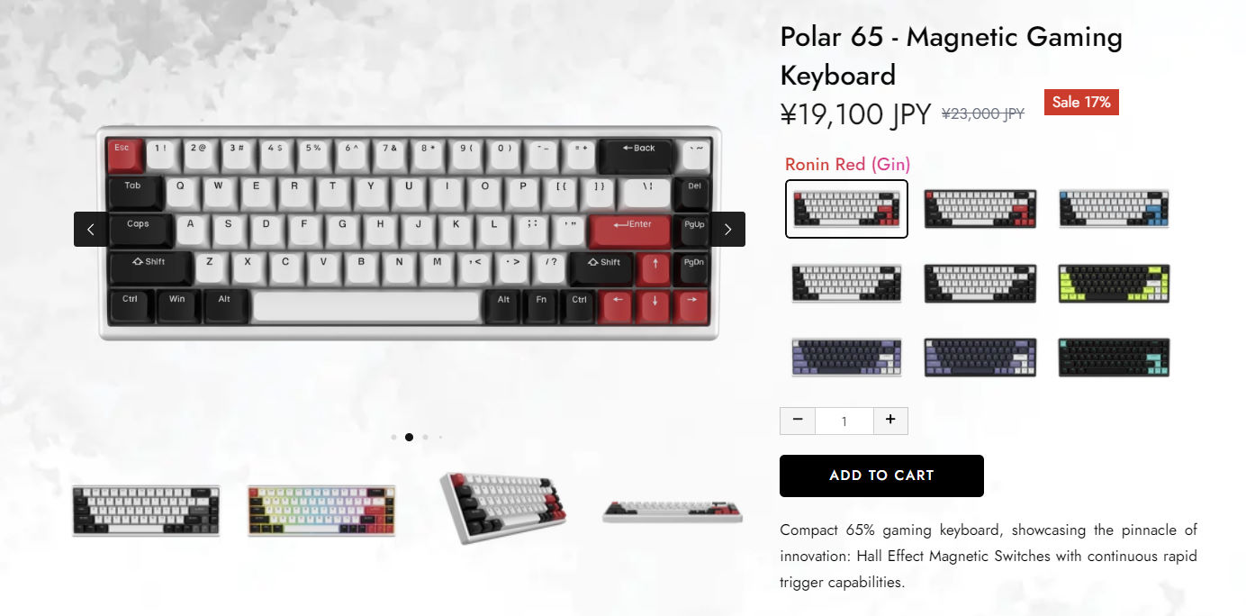 Arbiter Studio Polar 65 レビュー：ミニマルなデザインと打鍵感に優れるラピッドトリガー対応キーボード | Xrosshair